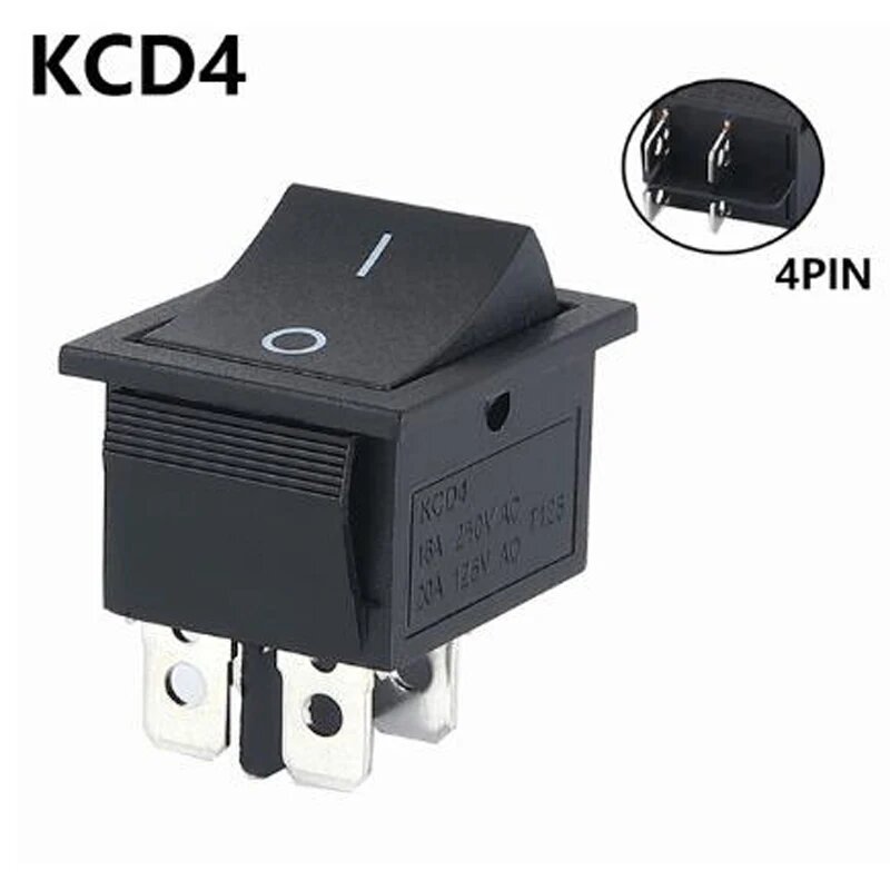 Переключатель KCD4 4PIN 2position Черный