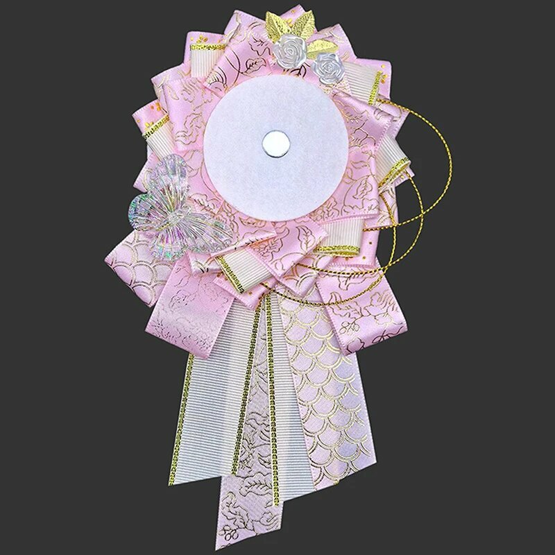Розовый розеточный бант с лентами, Light pink