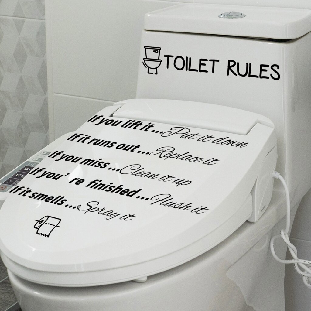 Наклейка Правила для уборной