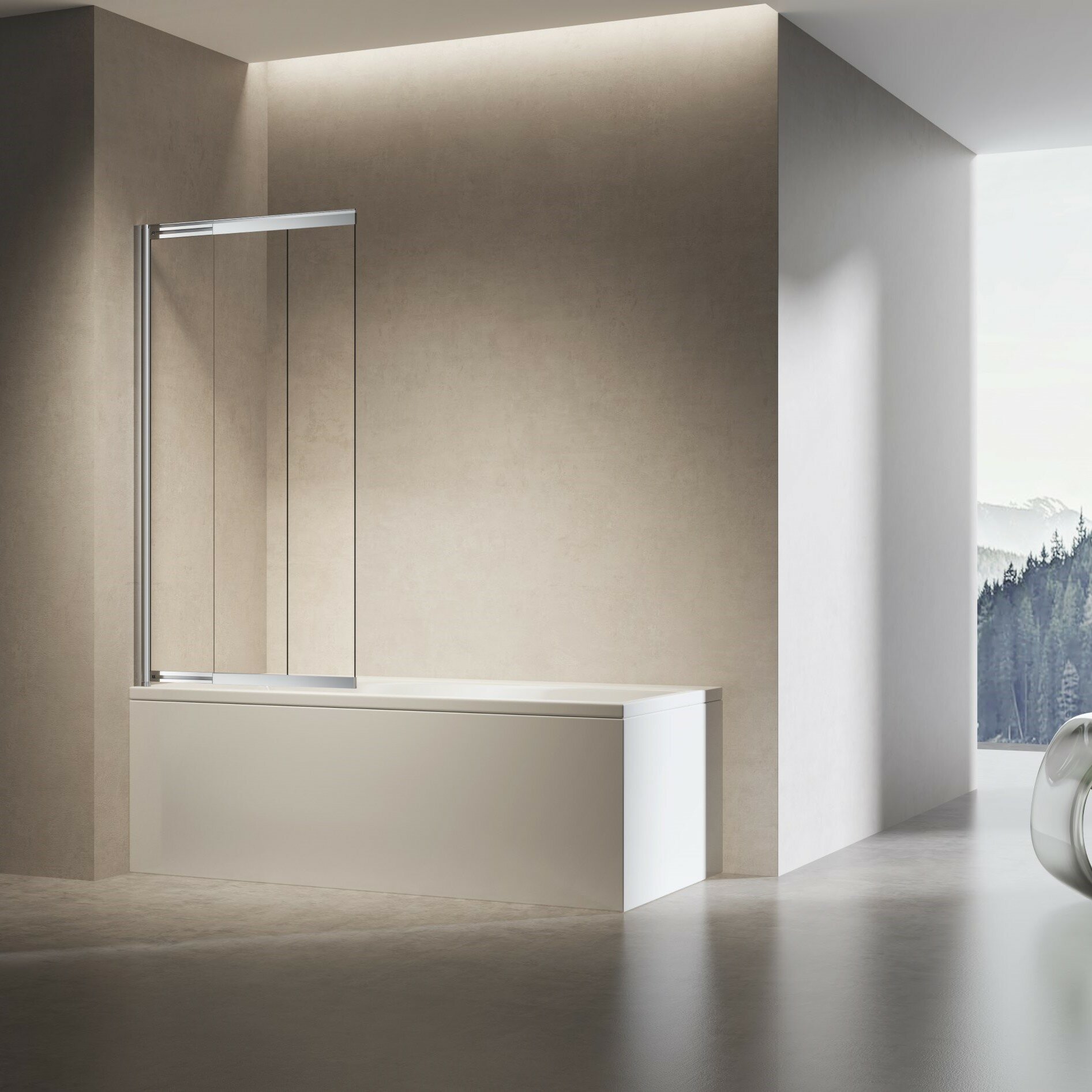 Шторка на ванну Vincea 90x140 VSB-6E900CL-L стекло прозрачное, профиль хром