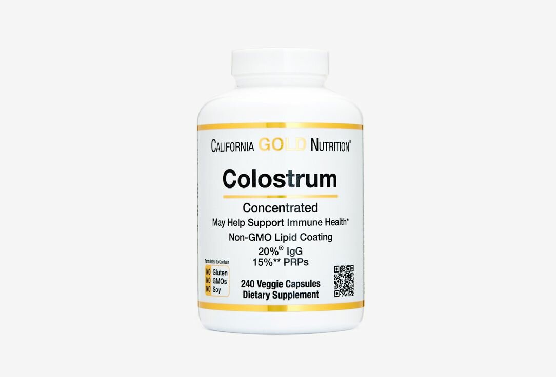 Бад для укрепления иммунитета CALIFORNIA GOLD NUTRITION colostrum 1 гр в капсулах