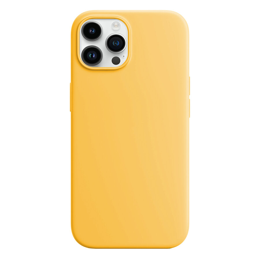 Чехол Silicone Case with MagSafe и Анимация цвета для iPhone 14 Pro 6.1", желтый (6)