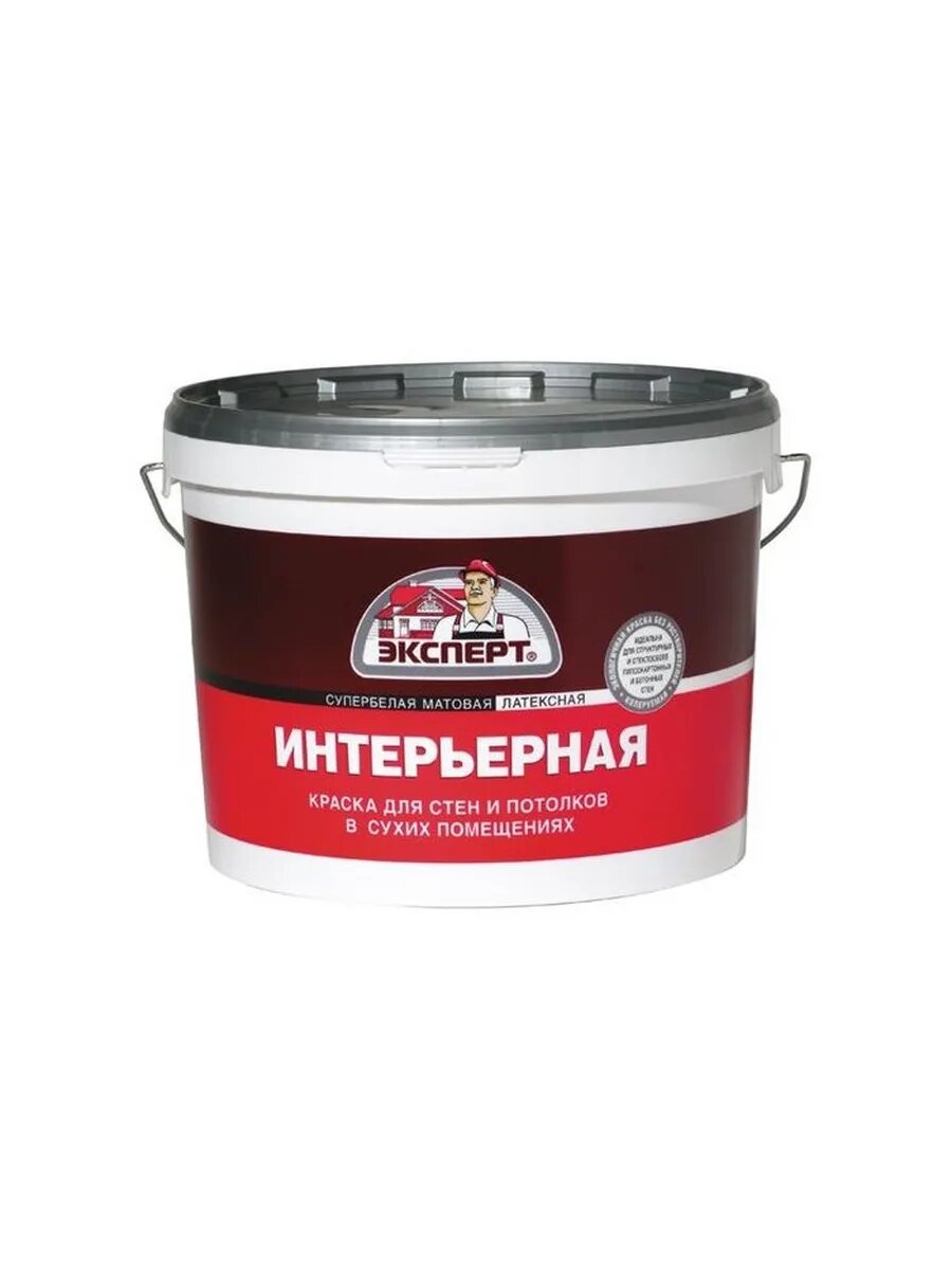 Краска интерьерная супербелая матовая (3кг)