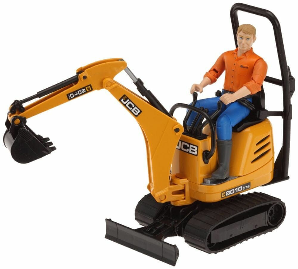 Игрушечный транспорт Bruder - Микроэкскаватор JCB 8010 CTS с фигуркой строителя - Брудер 62002
