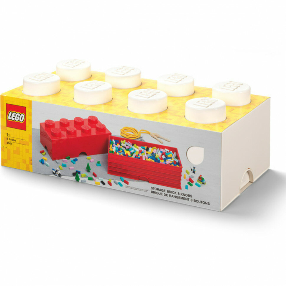 Пластиковый кубик для хранения LEGO Creator 4004, белый