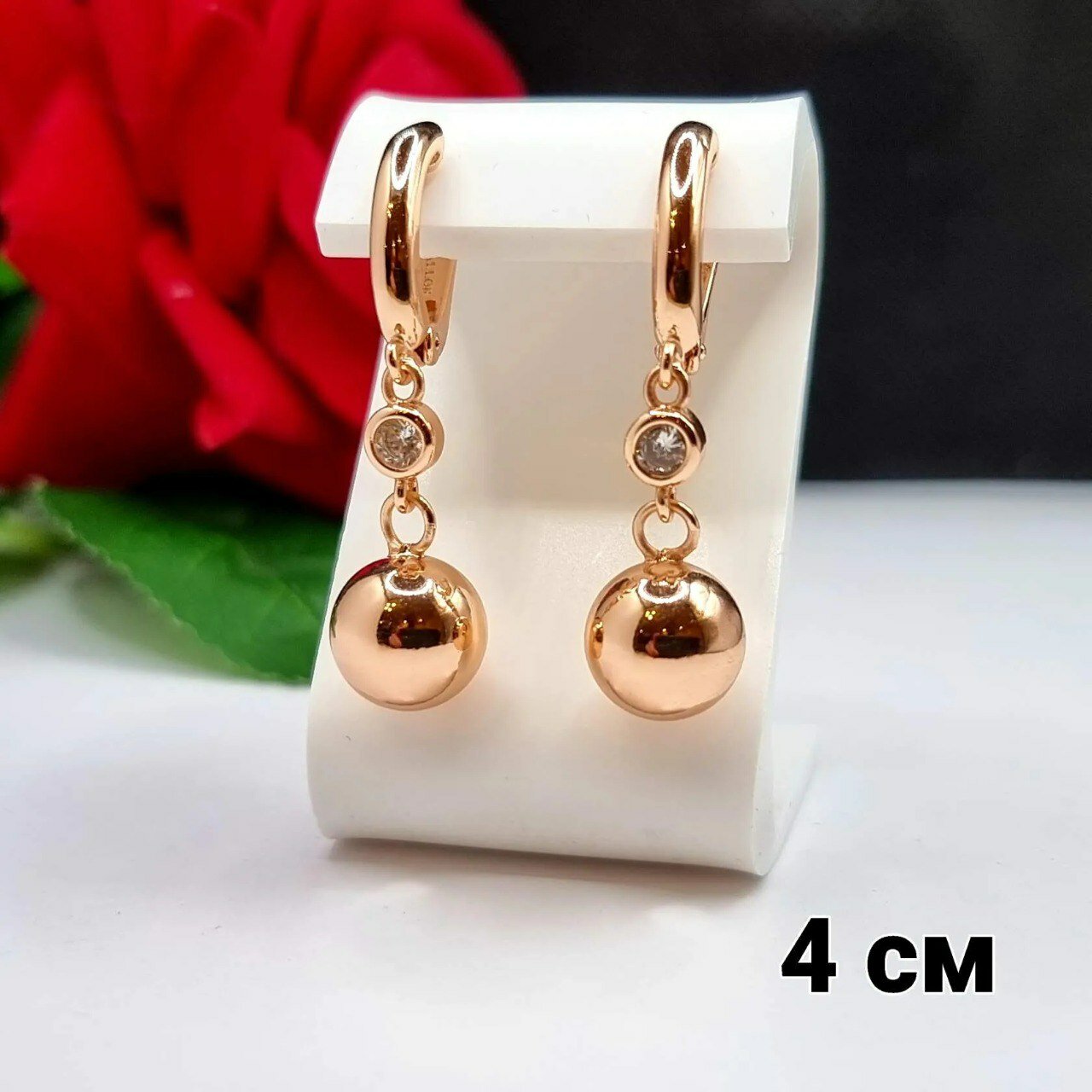 Серьги, фианит