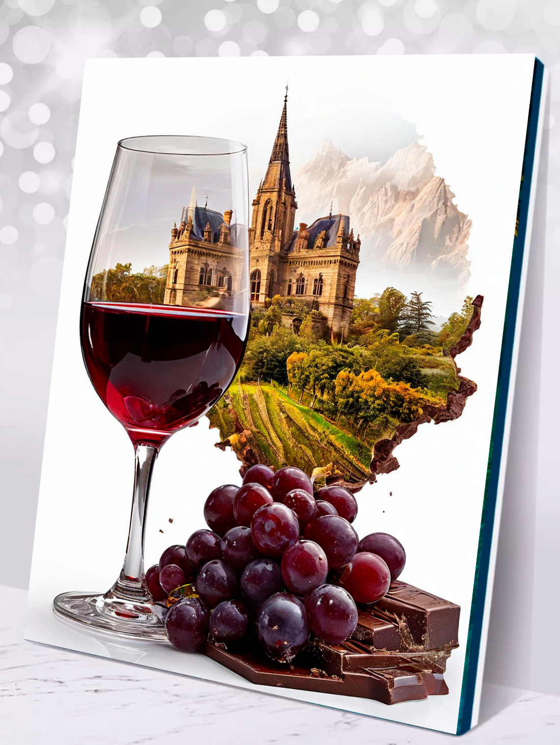 Картина на стену для интерьера "Французский десерт" 40х50 см, холст на подрамнике, InterToys