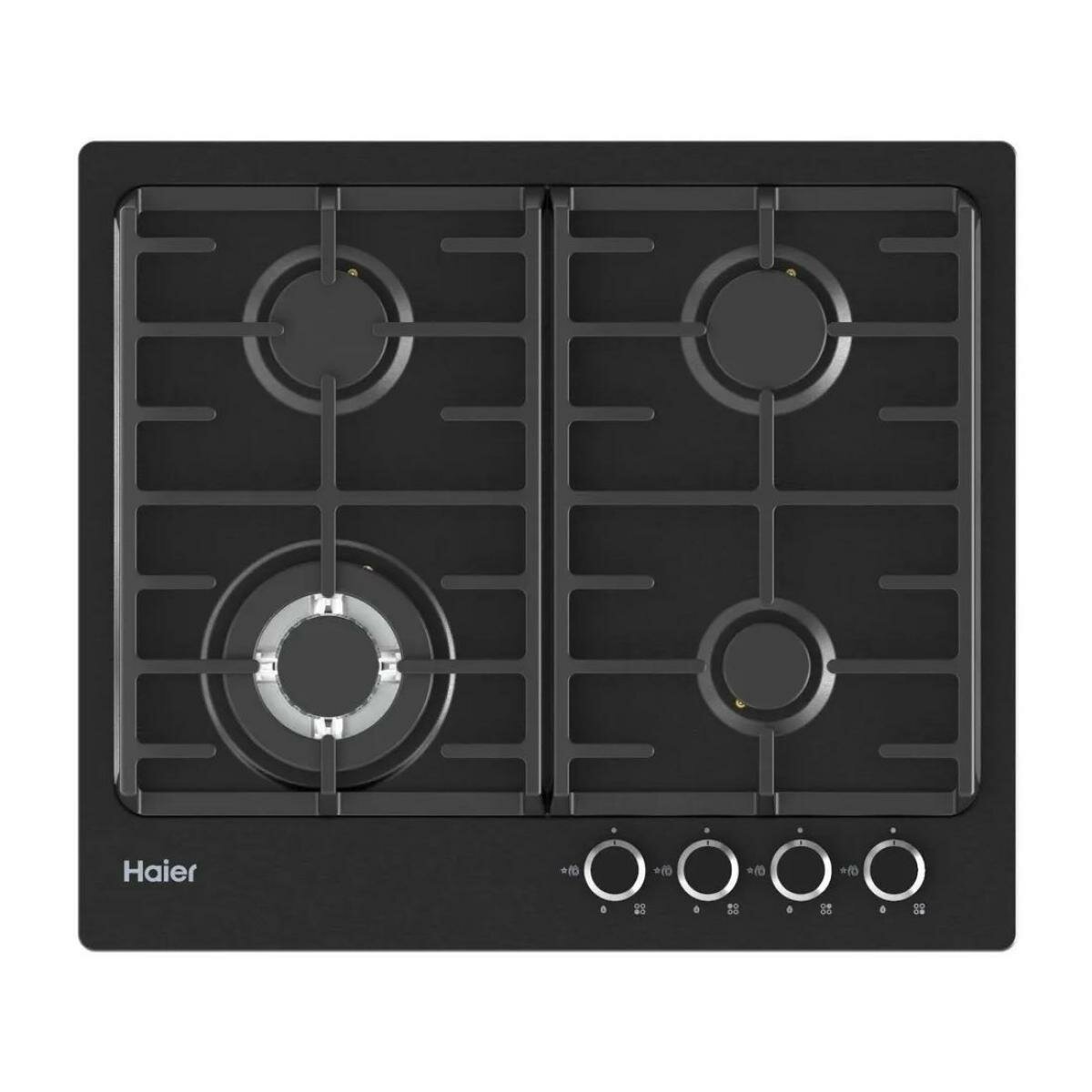 Газовые варочные поверхности Haier Панель варочная газовая Haier HHX-M64CWFBX Чёрный