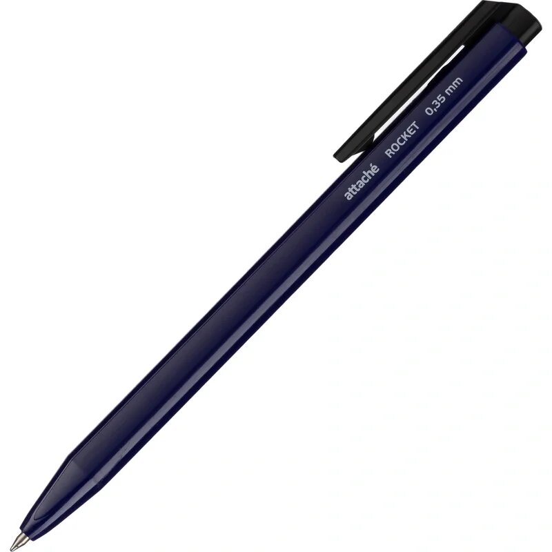 Ручка шариковая автоматическая Attache Rocket, д. ш. 0,5 мм, синяя, 2005569