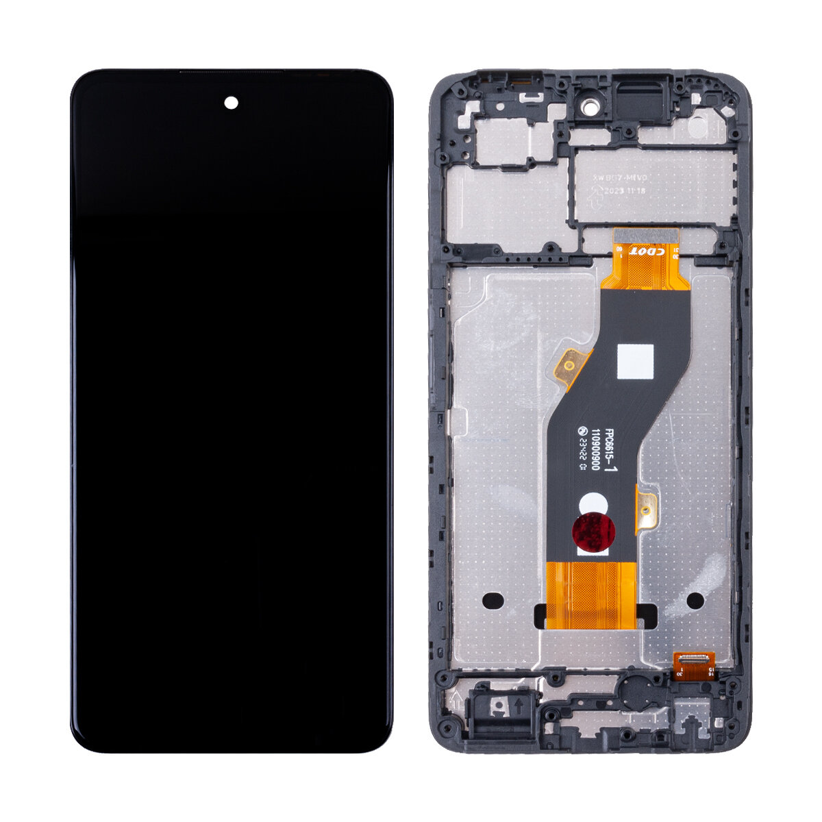 Дисплей для Tecno Spark 20C модуль в сборе с рамкой Черный - OR