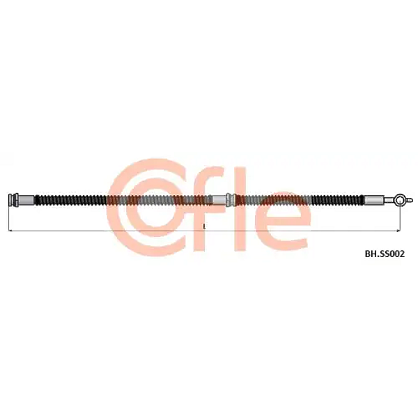 COFLE 92. BH. SS002 шланг тормозной передний лев.+прав. l350\Daewoo (Дэу) Espero (Эсперо) 1.5-2.0i 91-99 / Lanos (Ланос)