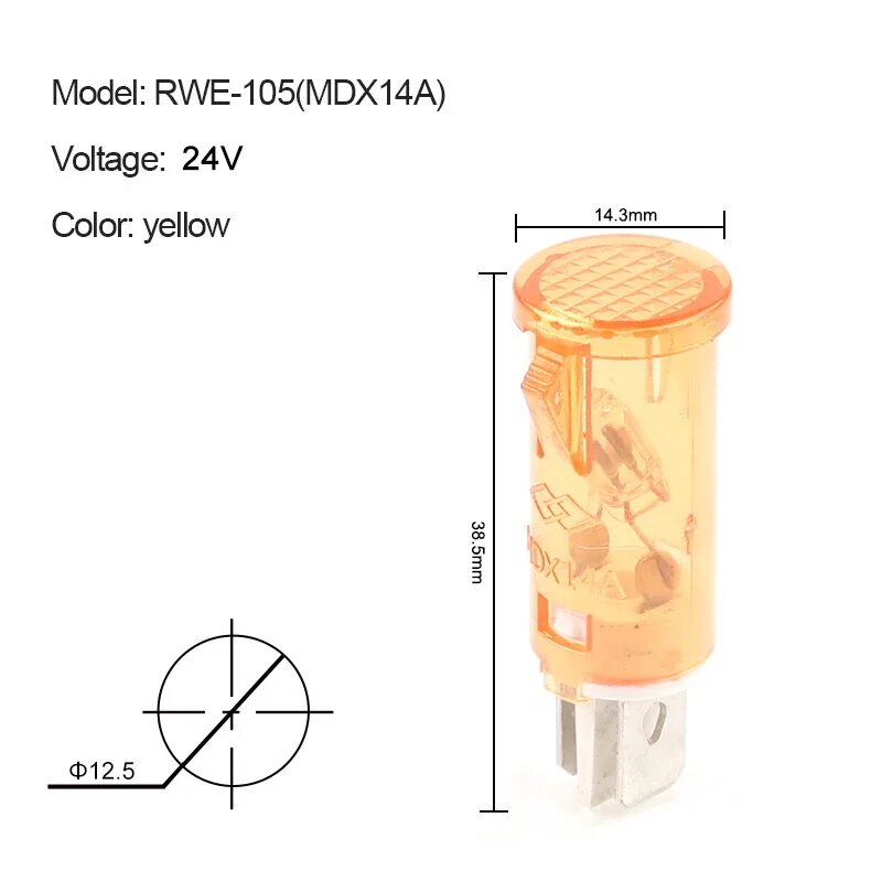 Индикатор RWE-105(MDX14A) 24V желтый