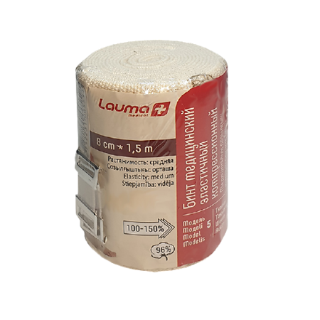 Бинт эласт лаума 1,5мx8см (застежка)