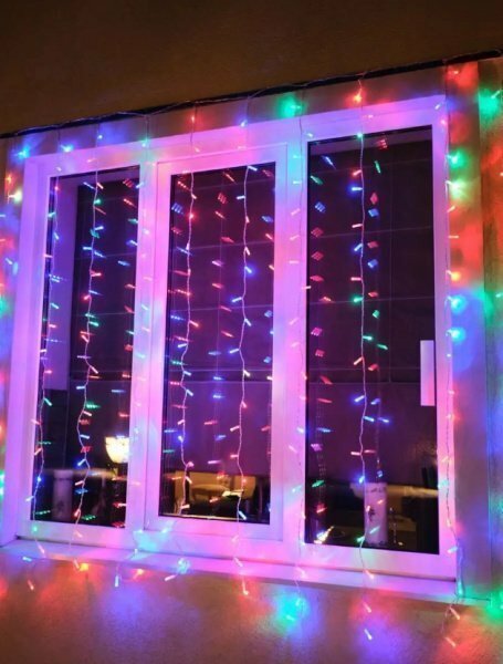 Гирлянда светодиодная Дождь мульти (1,5x2м)