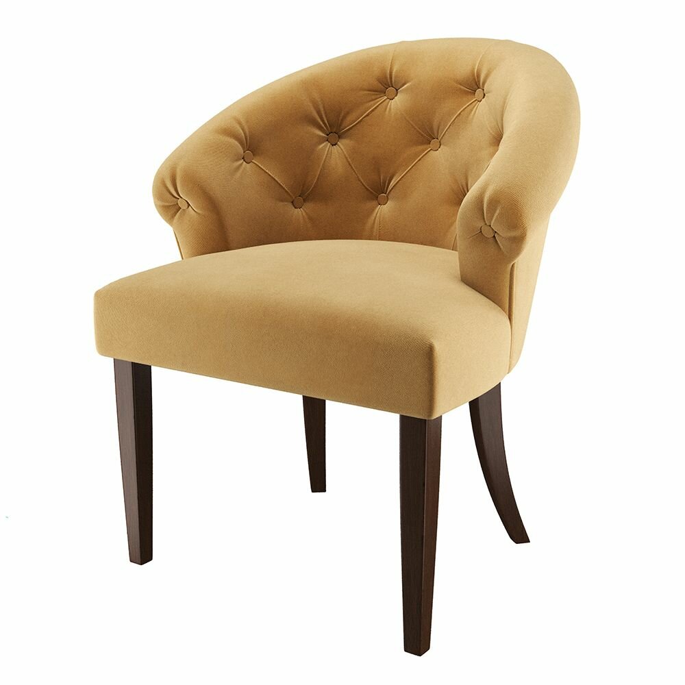 Стул-кресло мягкий ADINA, темный орех горчичный MUCHIO 05