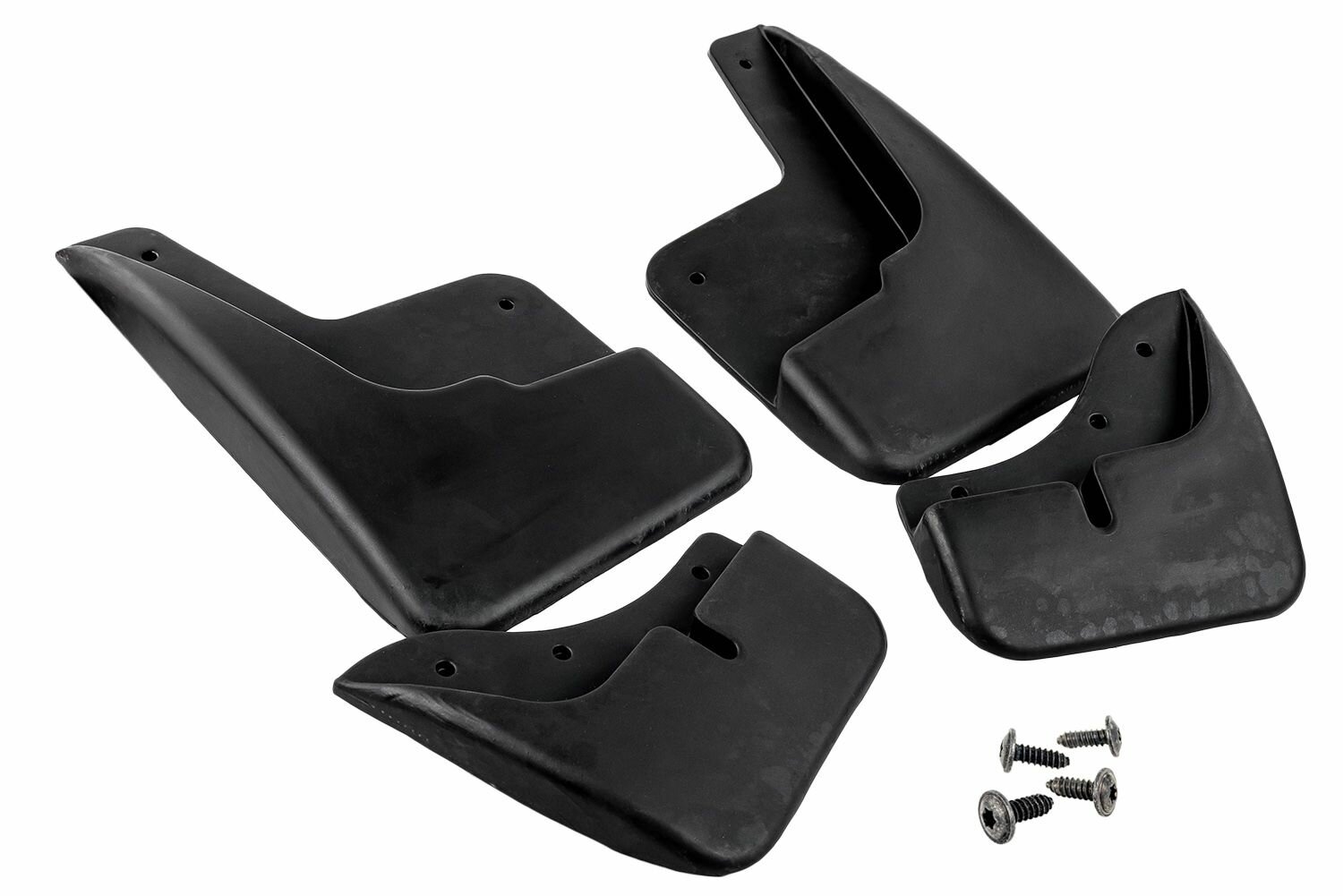 Комплект резиновых брызговиков (передние и задние) Rezkon для Лада Калина