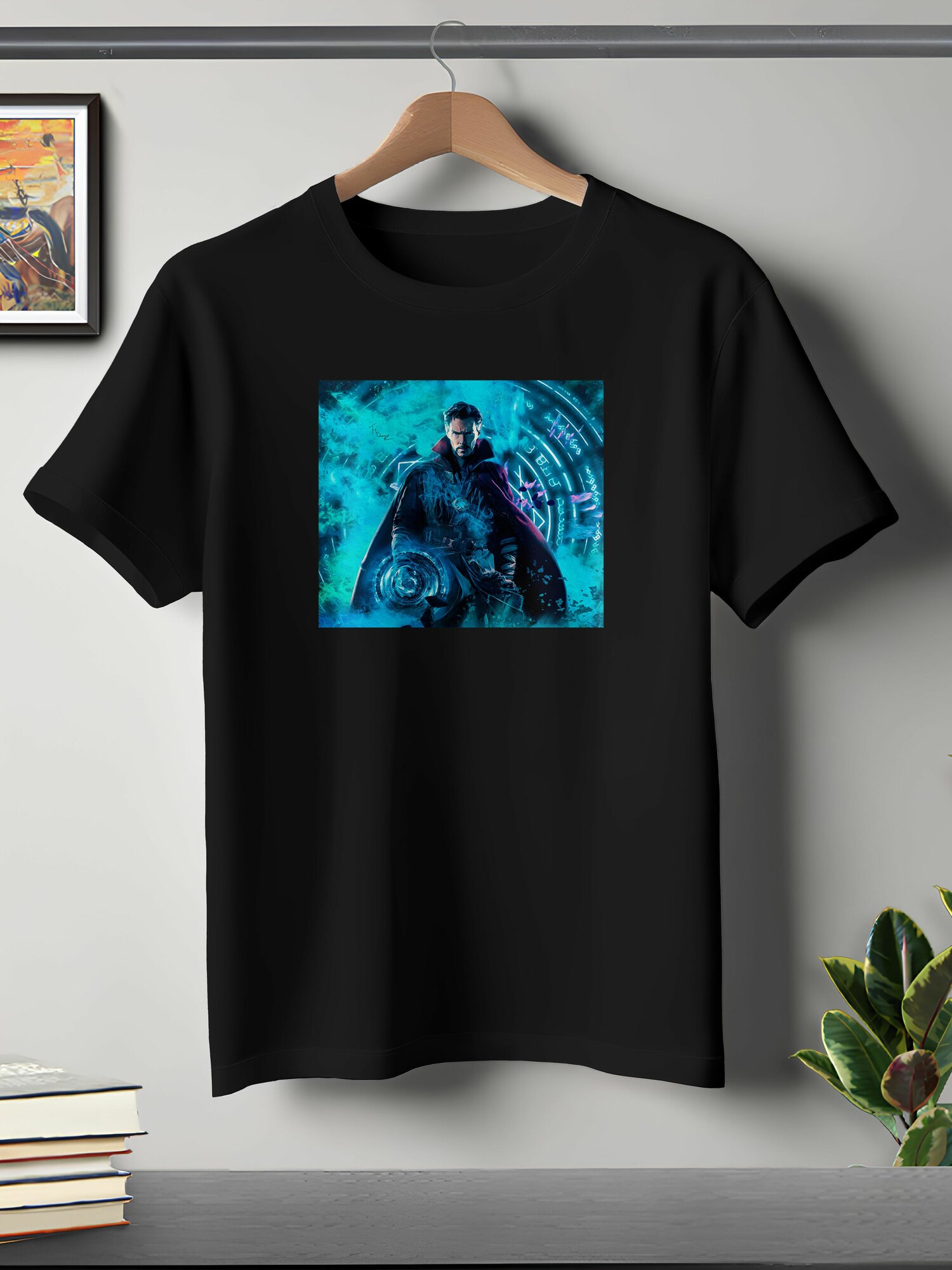 Футболка  Детская ONEQ 158 (13-14) размер с принтом Доктор Стрендж, черная