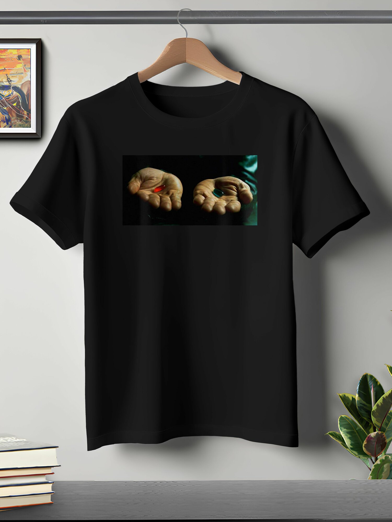 Футболка  Детская ONEQ 110 (5-6) размер с принтом Матрица, черная