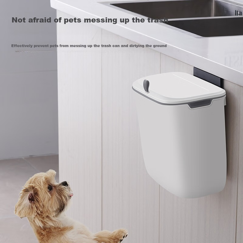 JD Jingzao Kitchen Trash Can with Lid, Large Capacity, Cabinet Door Wall-Mounted, for Bathroom And Living Room