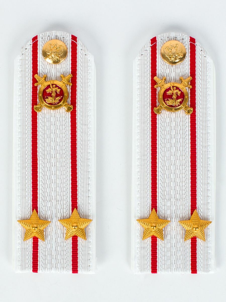 Погоны МВД на рубашку белые пластик Звание Подполковник 751920