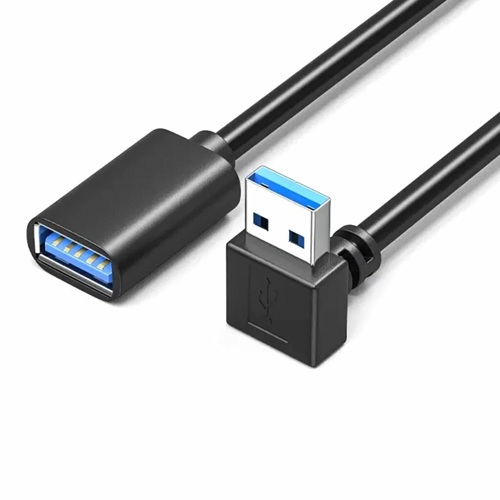 Удлинитель usb3.0 под углом 90 градусов-0,5 м-нижний изгиб