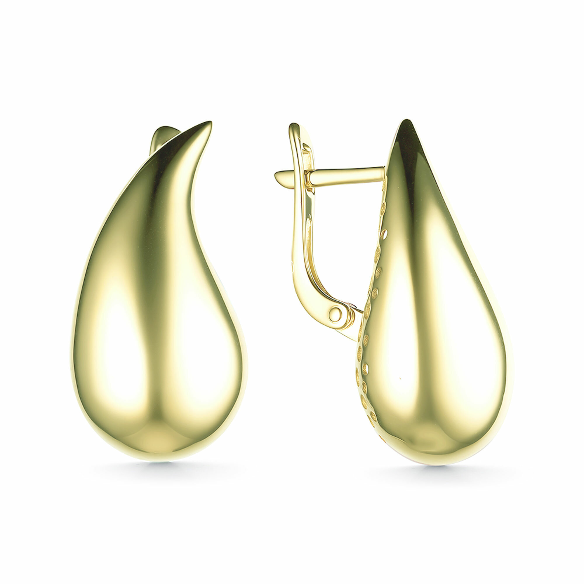 Серьги, желтое золото, 585 проба