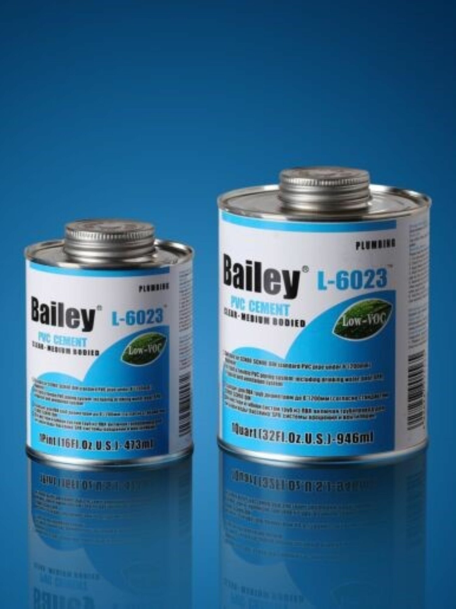 Клей 473 мл для труб ПВХ до д200 мм Bailey L-6023