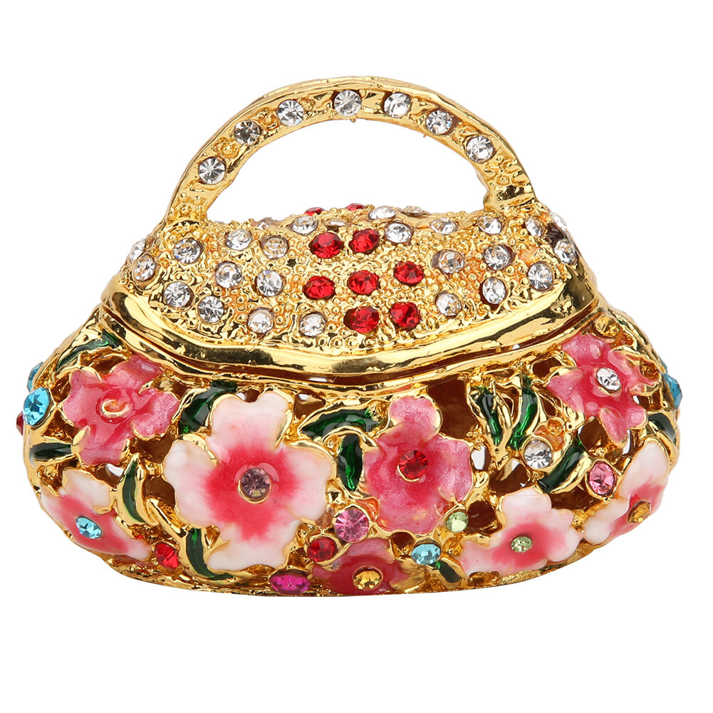 Металлический эмалированный орнамент со врезанным бриллиантом, изысканное ремесленное украшение для подарка на домашний офис, уникальное домашнее украшение