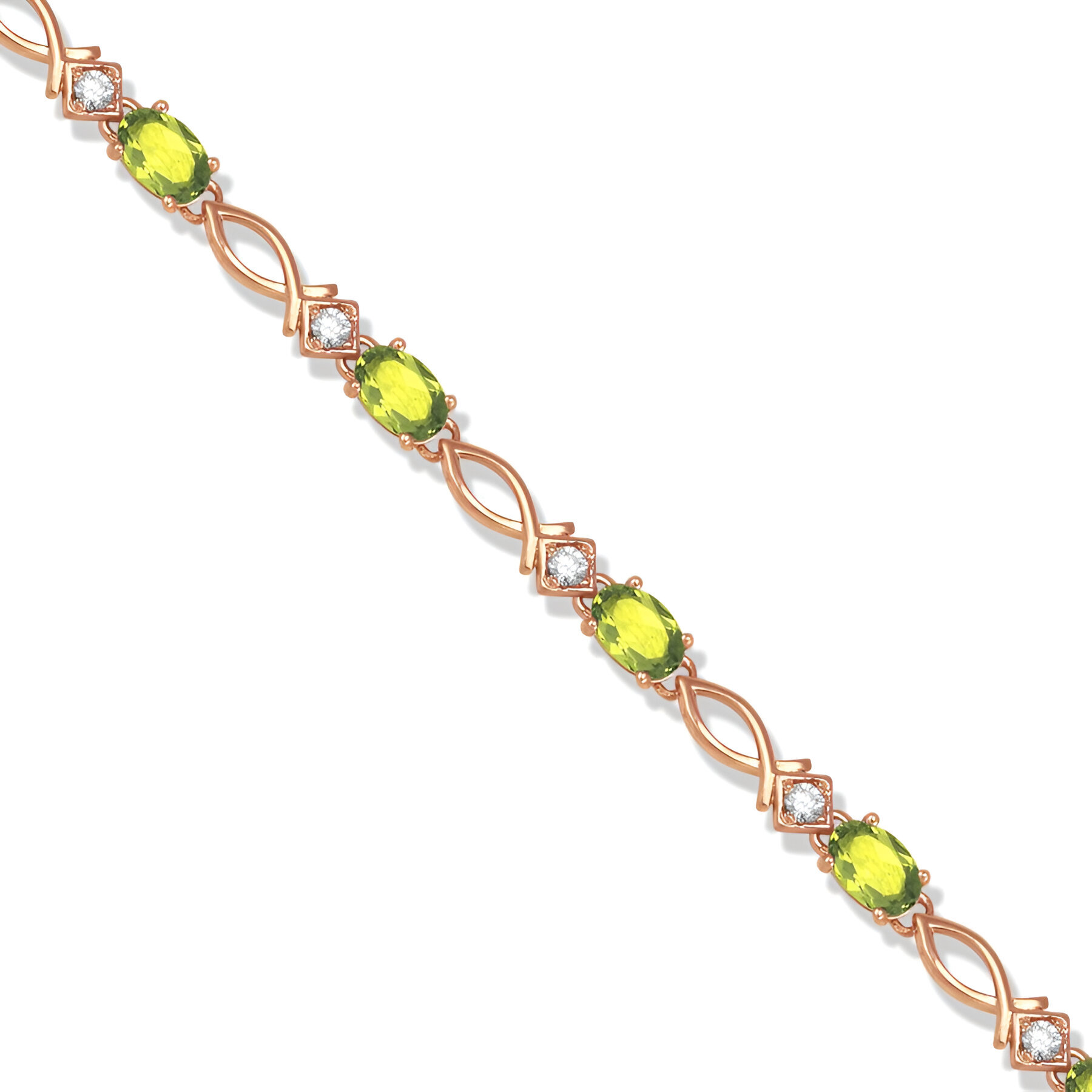 Глидерный браслет, красное золото, 585 проба, фианит