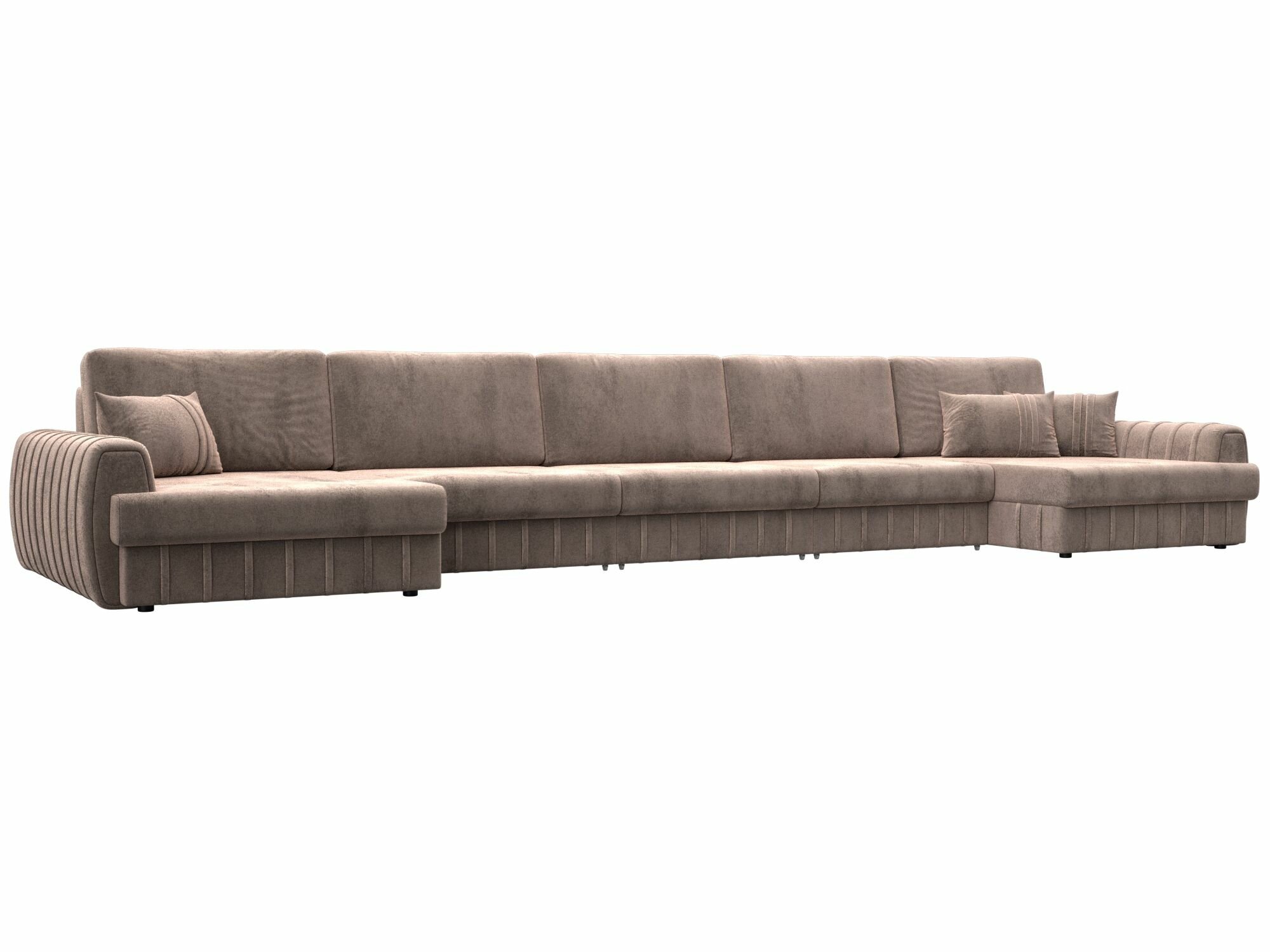 Диван П-образный Флоу НПБ МегаЛонг, Велюр