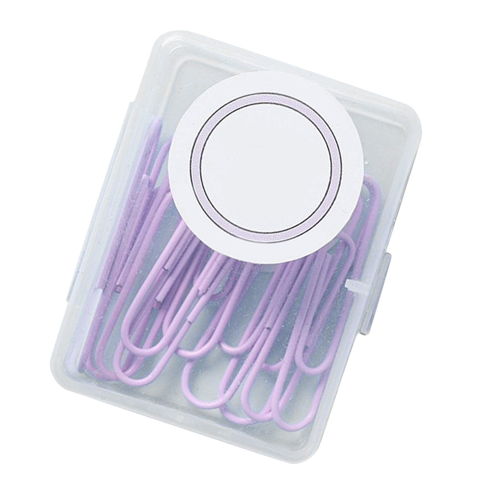 Скрепки металлические для переплета книг, цветные канцелярские принадлежности с коробкой для хранения 50 мм лавандово-фиолетовые