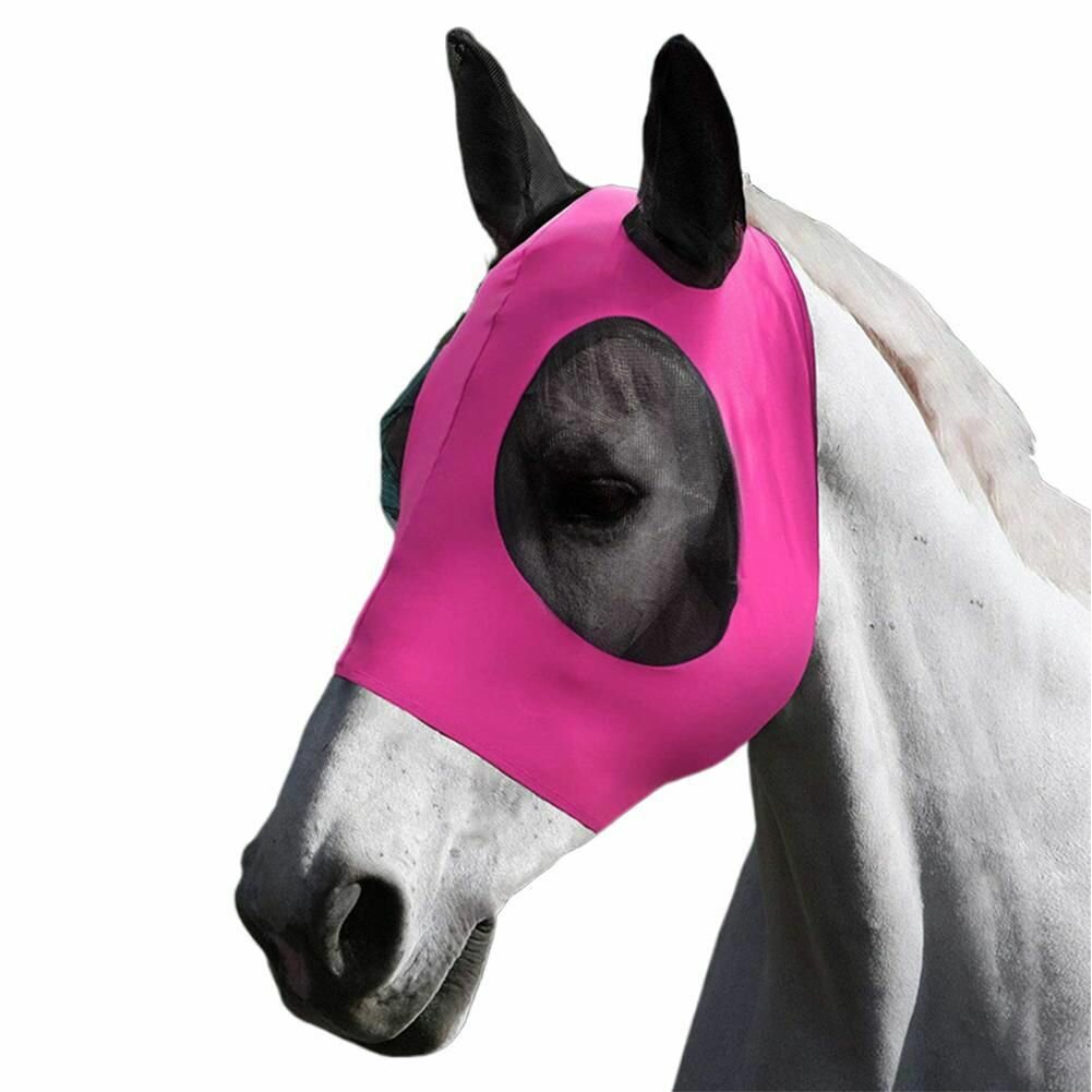 Маски для лошадей и мух Дышащая маска для лица для лошади Противомоскитный капюшон, 45 37 cm