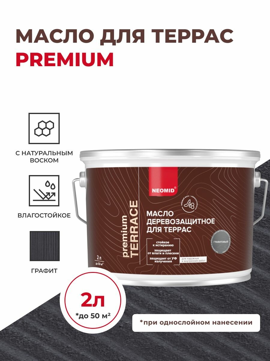 Неомид Масло для террас Terrace (2 л.) Графитовый