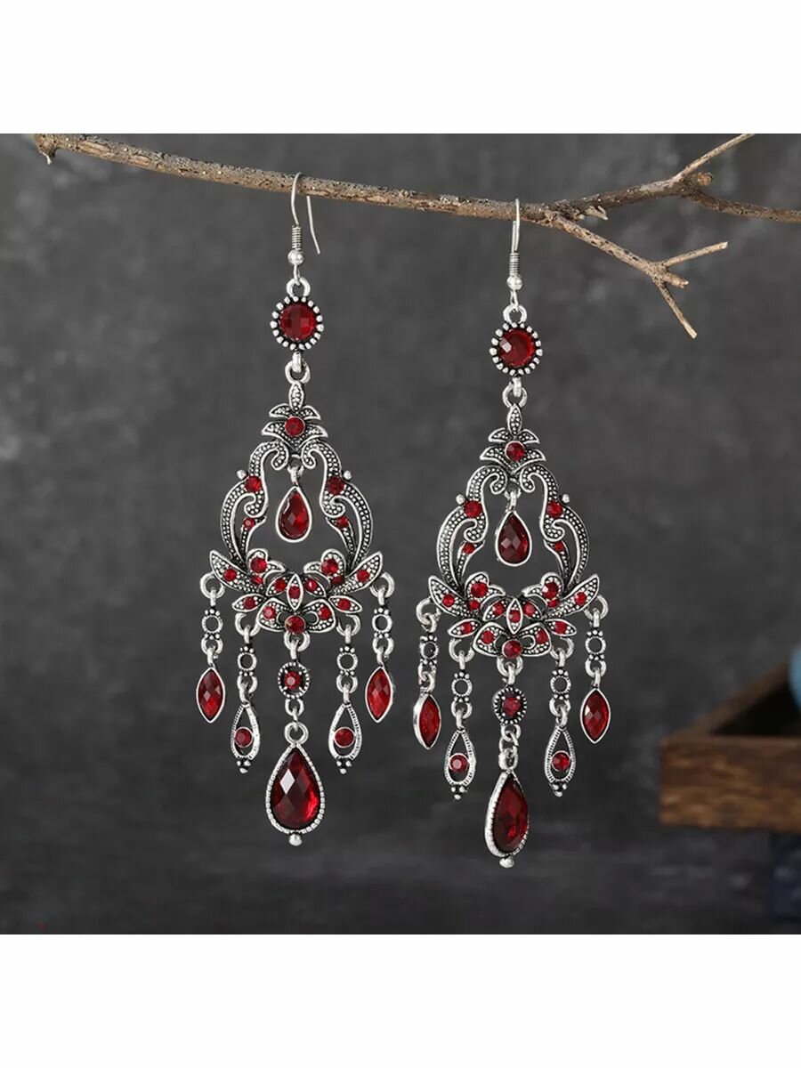 Серьги, искусственный камень