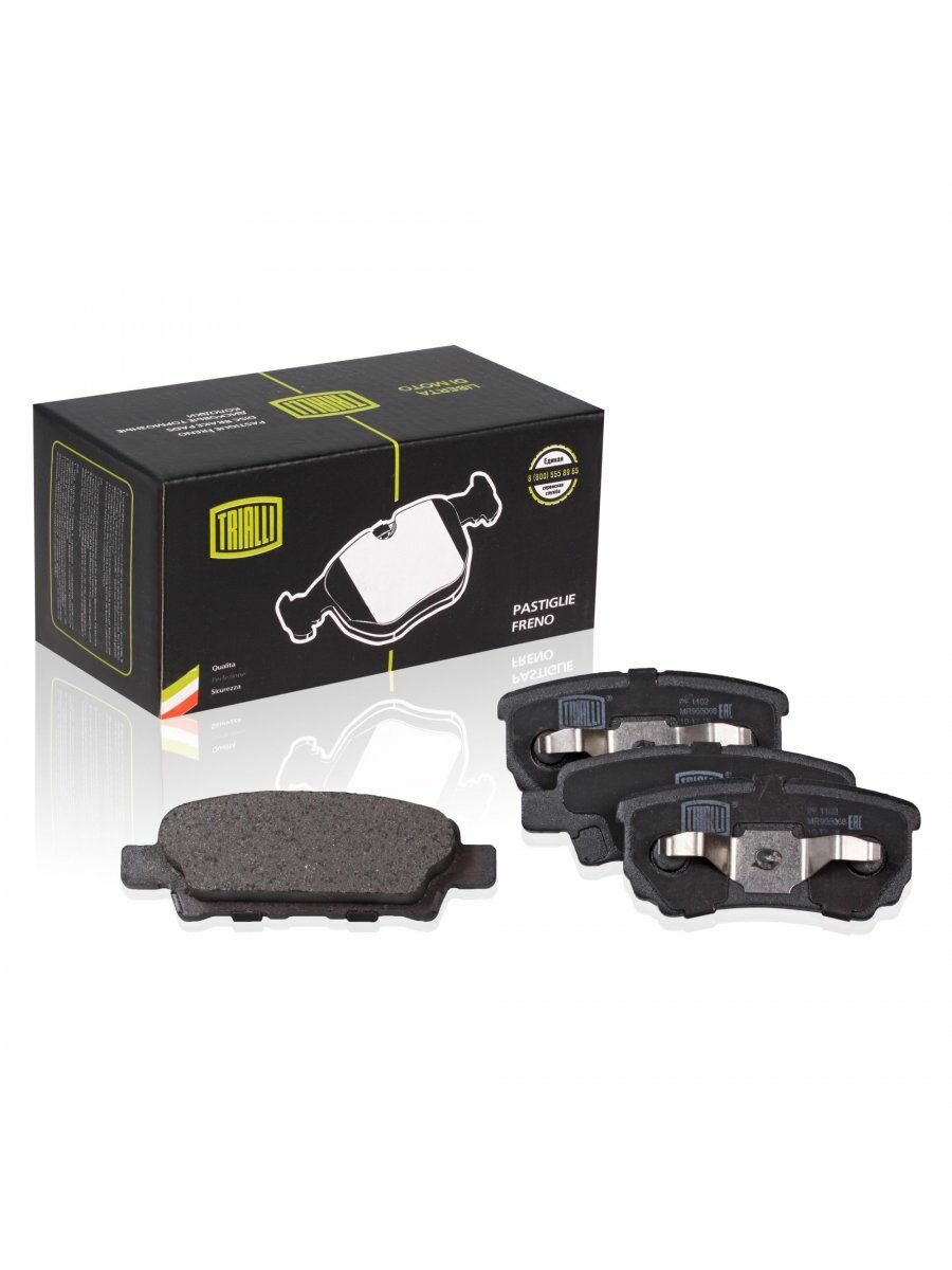 Колодки тормозные дисковые задние TRIALLI PF1102 для а/м CHRYSLER SEBRIN, DODGE AVENGER, JEEP COMPASS, MITSUBISHI LANCER