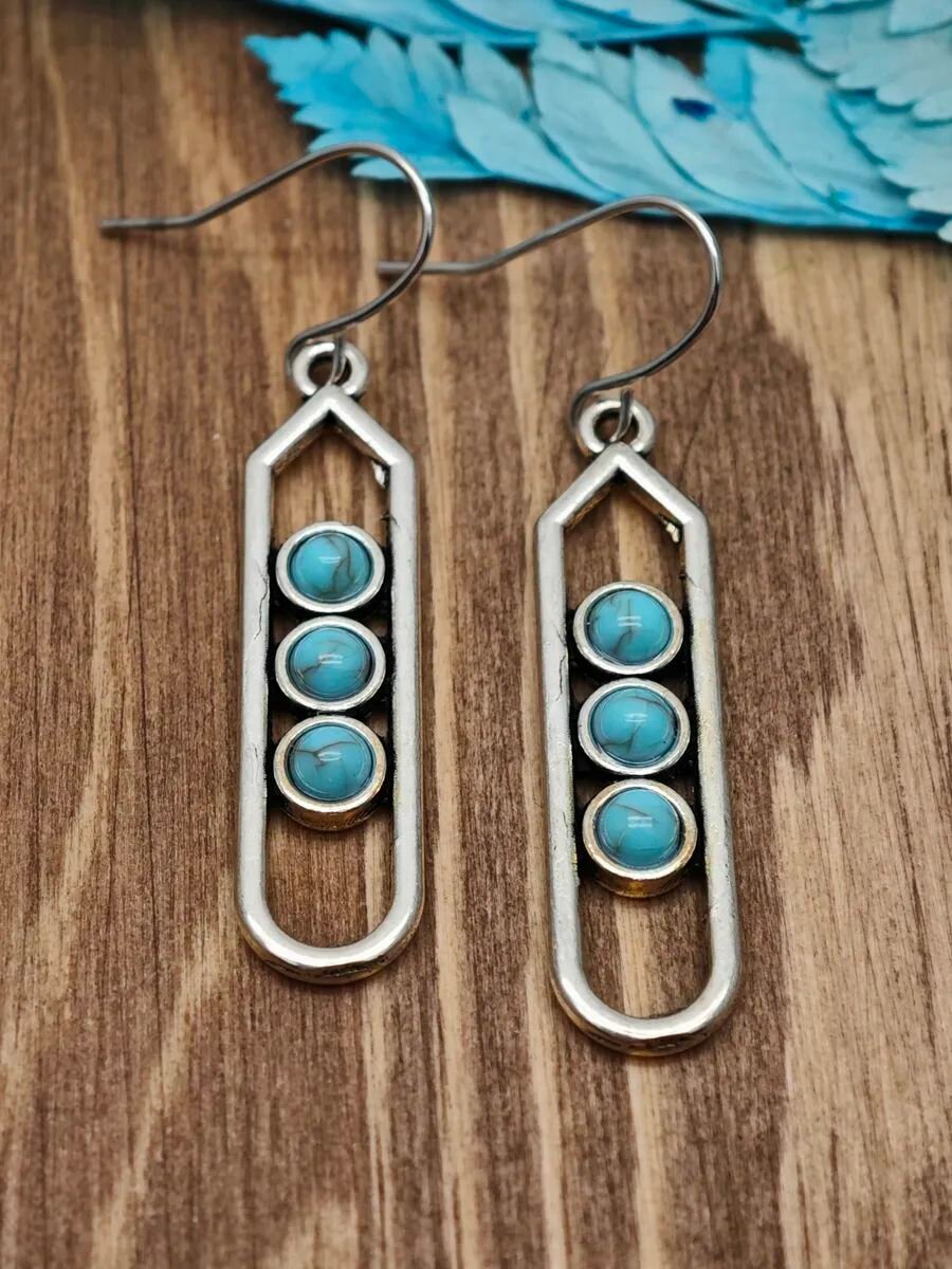 Серьги, искусственный камень