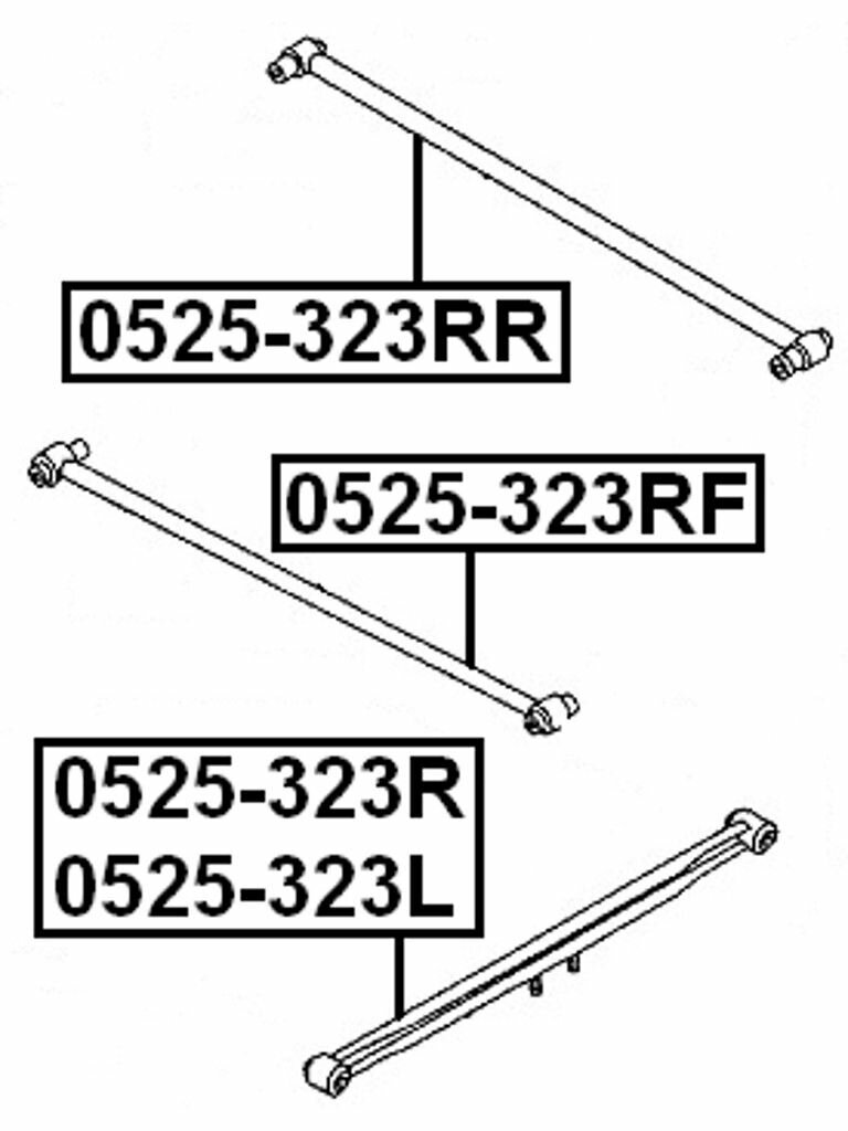 Тяга задняя поперечная для автомобилей MAZDA 0525-323RF FEBEST