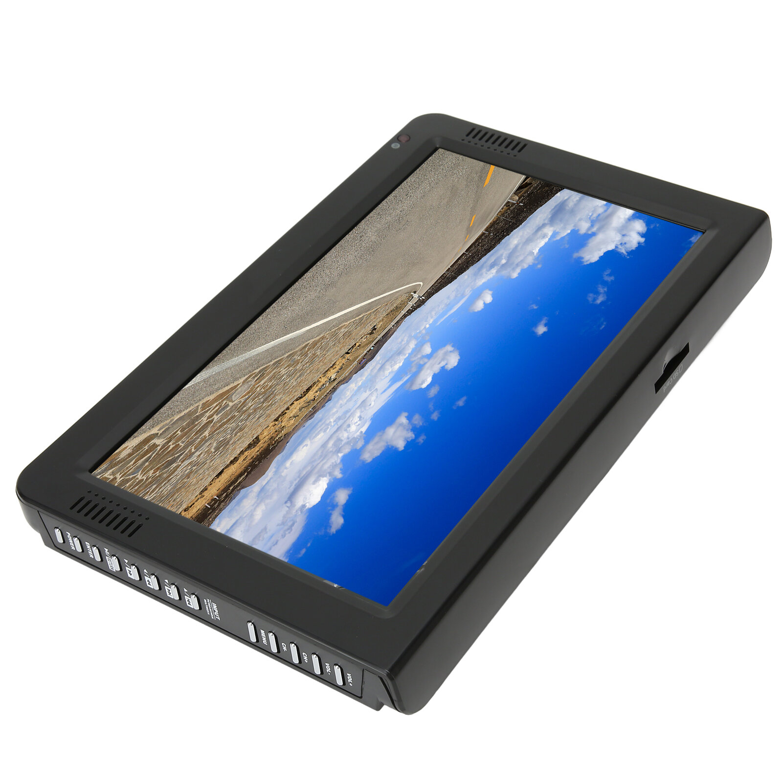 Портативный телевизор ISDB, 10-дюймовый перезаряжаемый высокочувствительный тюнер, светодиодный цифровой телевизор с подставкой для домашнего автомобиля, вилка европейского стандарта, 110 240 В