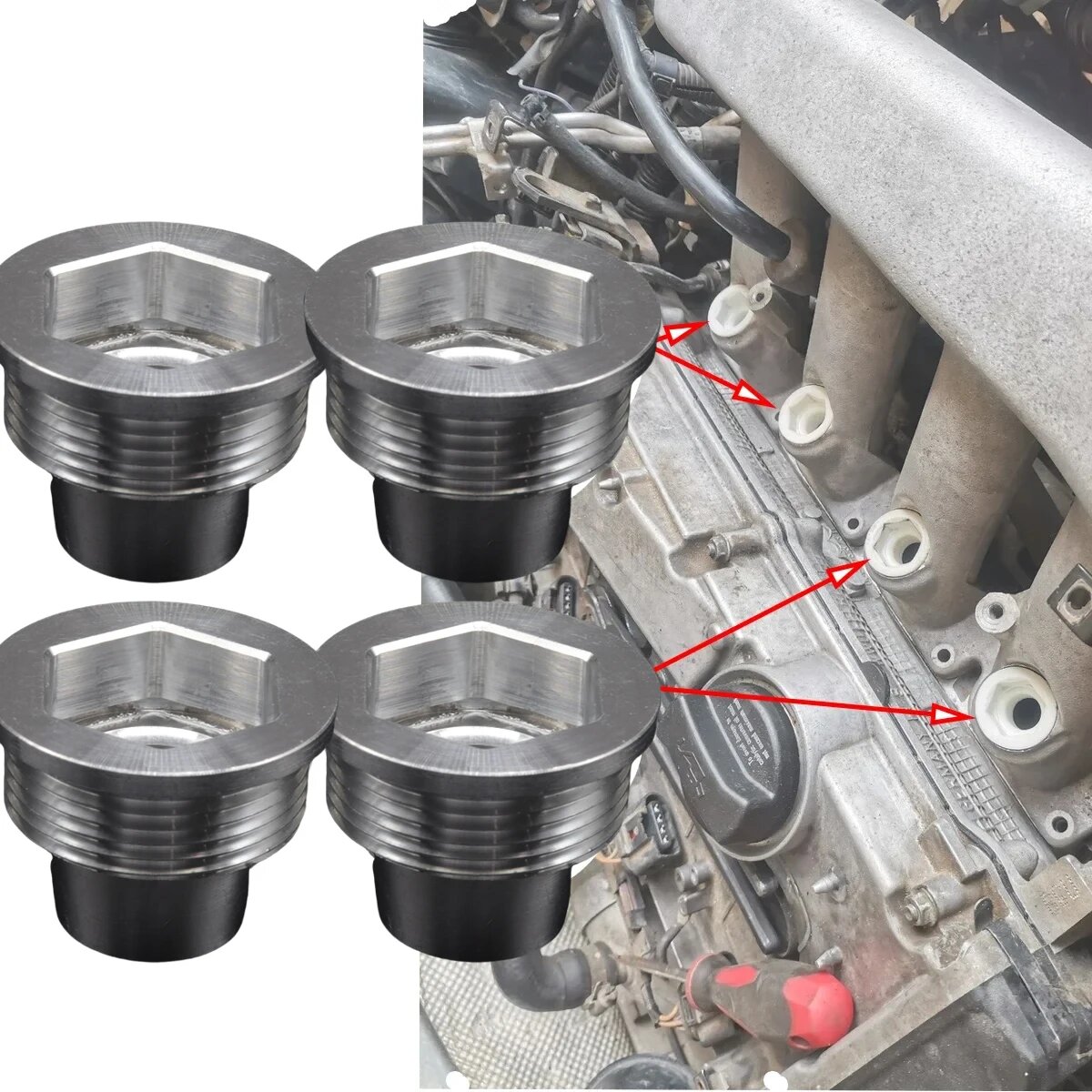 4X обновленное алюминиевое сиденье топливной форсунки для Audi A4 S4 Avant Quattro 2001-2008 06B 133555 H 06B 133555 Запасные части D