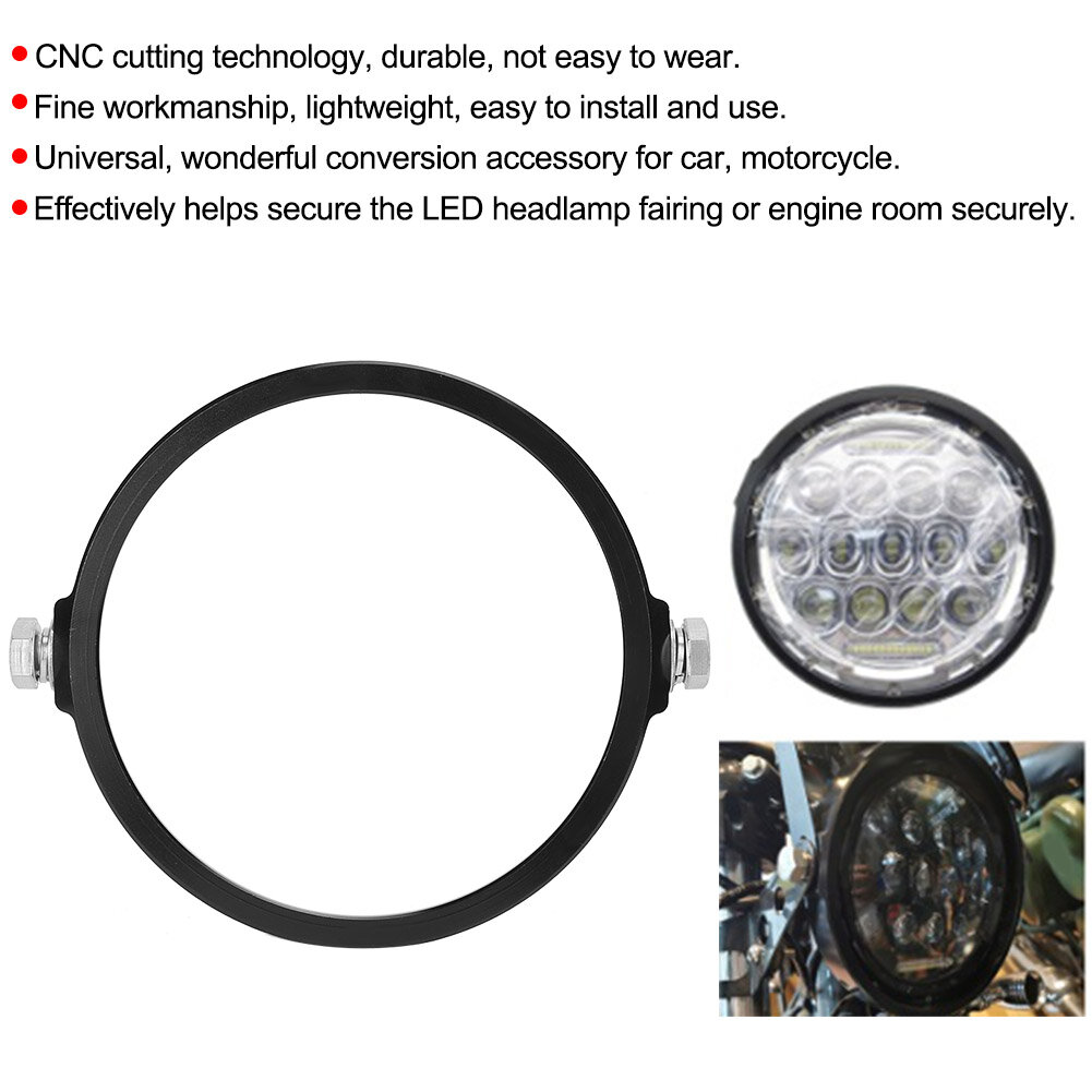 Универсальный круглый кронштейн для крепления фары из алюминиевого сплава 5,75 дюйма для мотоцикла Conversion, черный