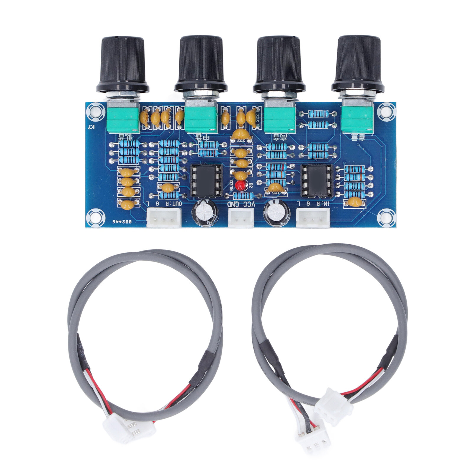 Двухканальный модуль предусилителя звука для усилителя, 12-24В