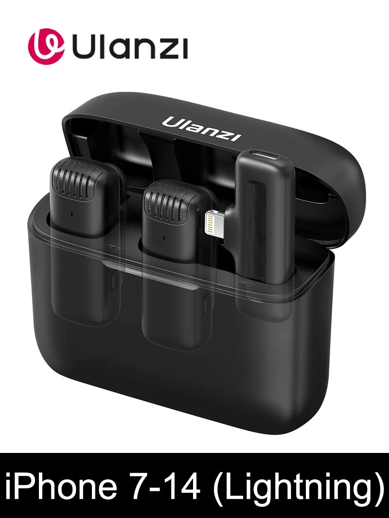 Комплект профессиональных беспроводных микрофонов Ulanzi J12 Lightning Чистый звук