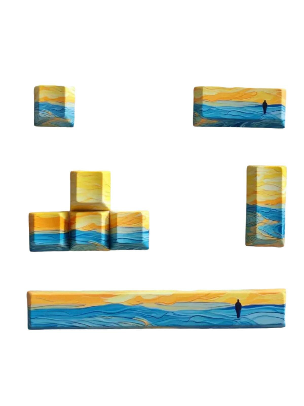 8Key PBT Five Side Dyes Subbed Keycap Original Profile 6.25 Space ESC Enter Direction KeyCaps for DIY Mechanical Keyboards