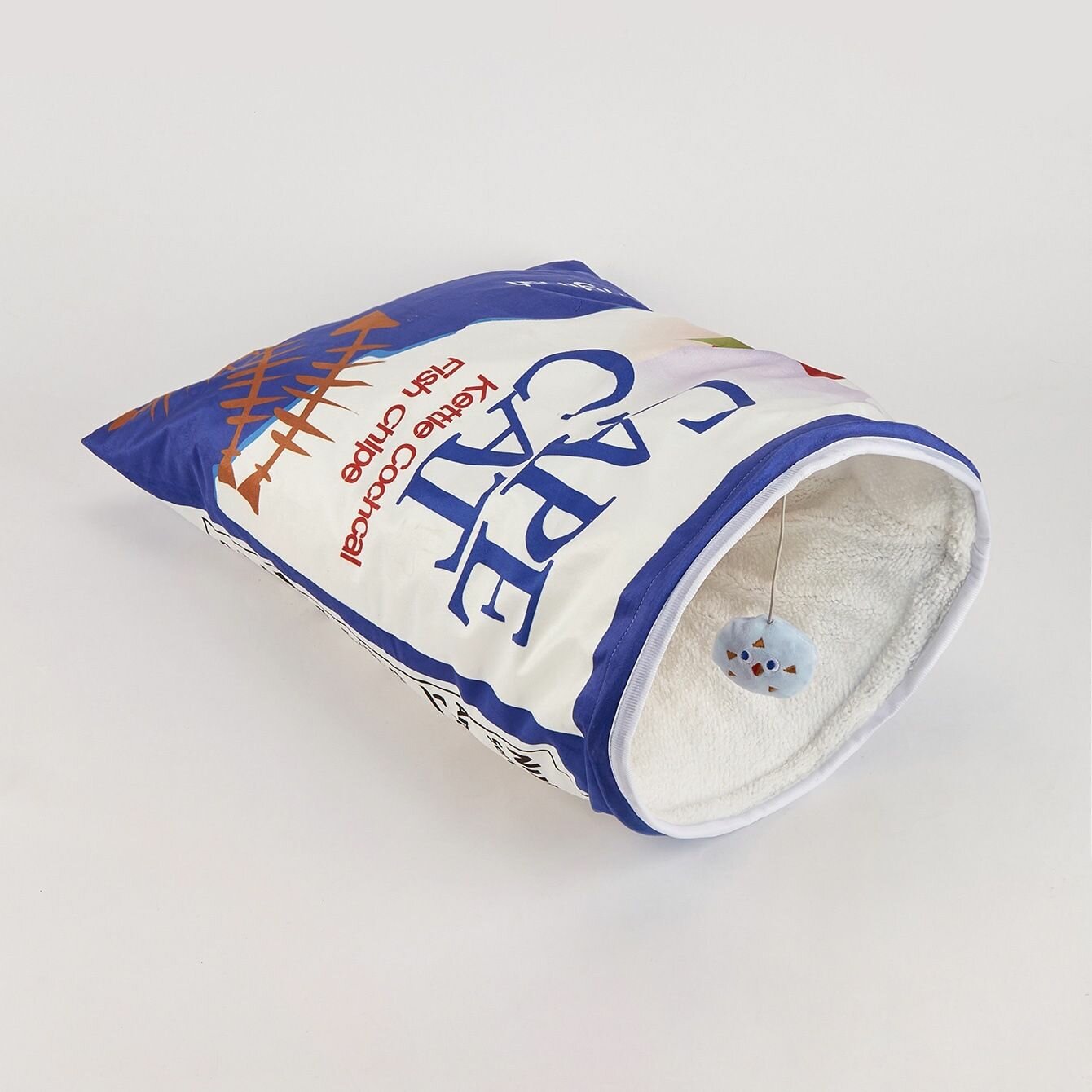 Новый спальный мешок для питомцев оригинального дизайна с функцией шуршащего звука, складная зимняя лежанка кошек с флисовой подкладкой, теплая