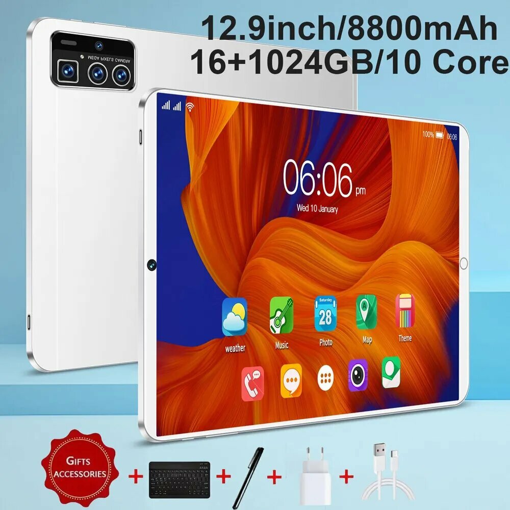 Планшет, 12.9" 1024 ГБ, серебристый