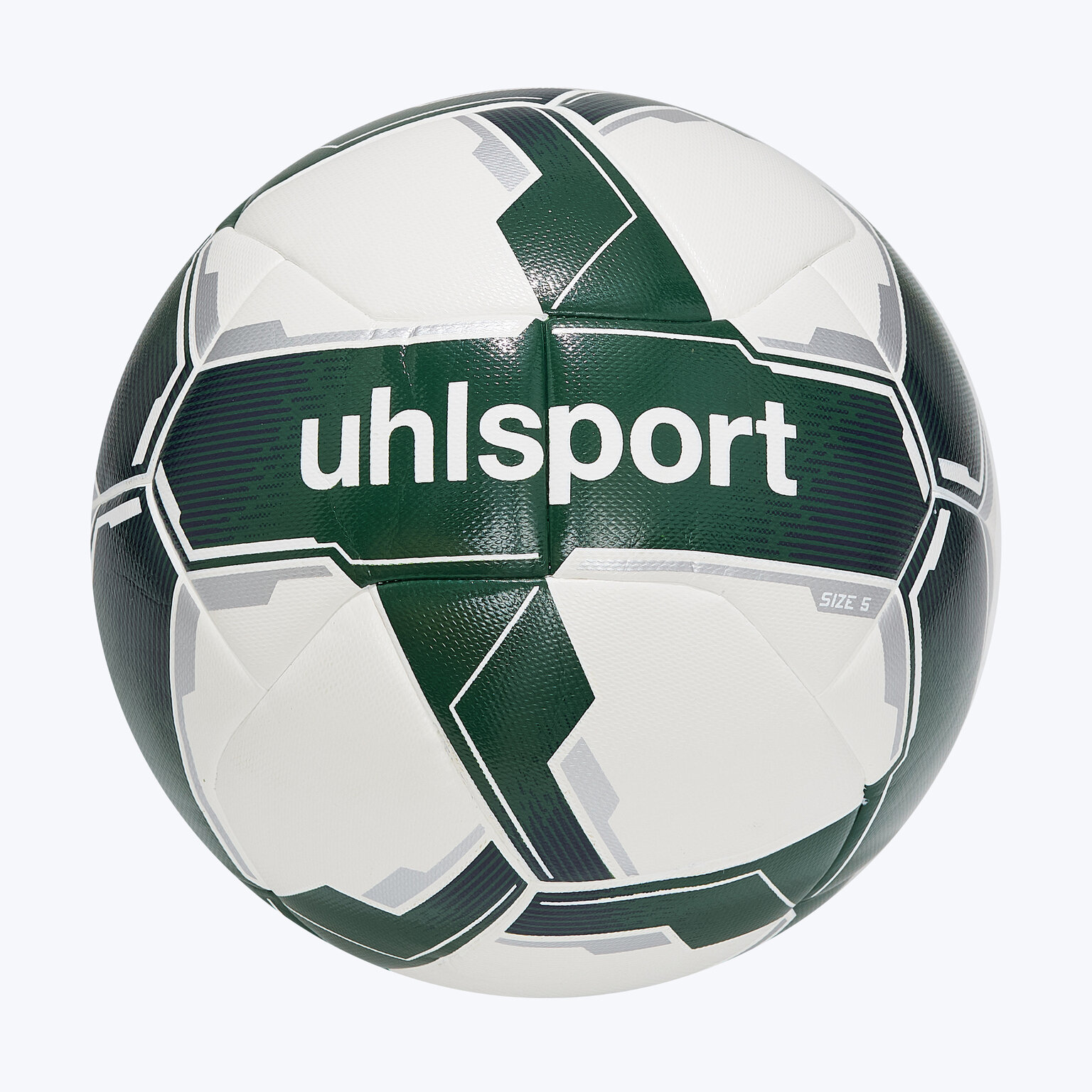 Футбольный мяч Uhlsport Attack Addglue Limit FB 100176001, размер 5, Белый - Темно-зеленый