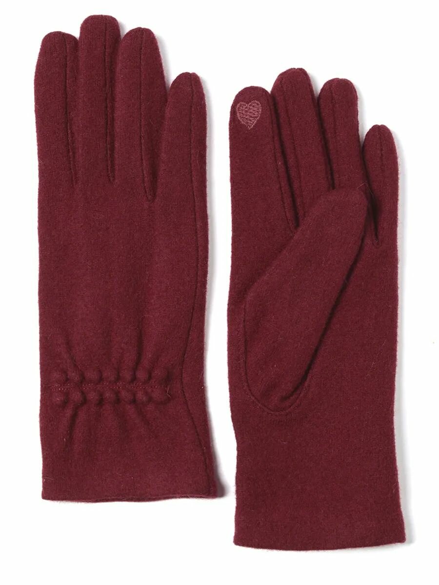 Перчатки FABRETTI Осень-зима 2025 для женщин, размер 7, бордовый — фото 1