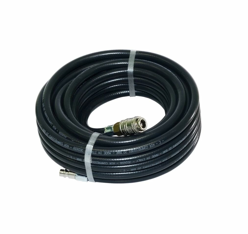 Шланг для компрессора 5м FUBAG (15 бар, 6х11мм, с фитингами рапид, маслостойкая резина)