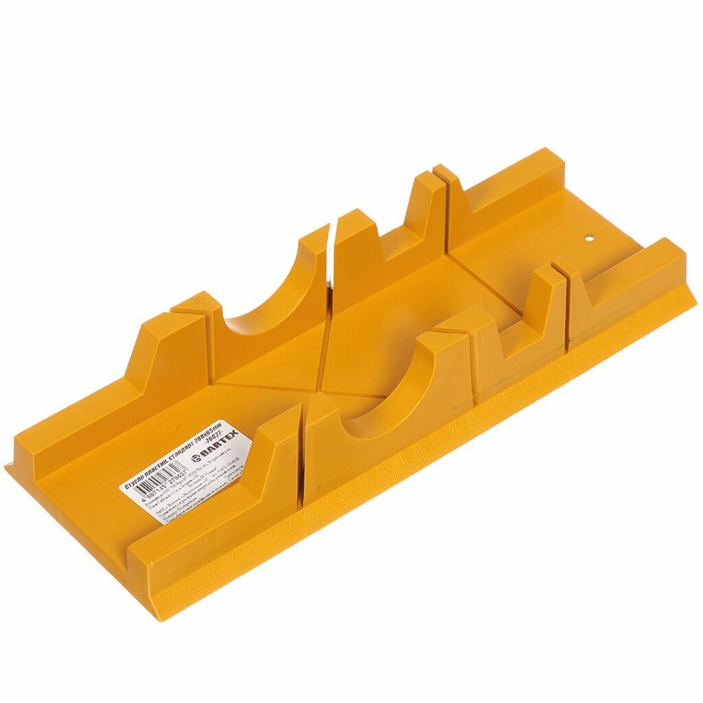 Стусло пластмассовое Bartex Стандарт с линейкой, 30х6.5 см