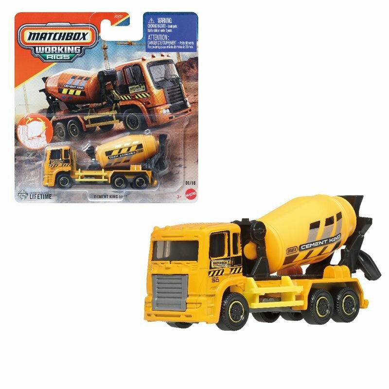 Машинка Matchbox Рабочие установки 1:64 CEMENT KING